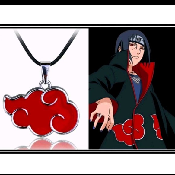 Naruto | Accessories | Naruto Akatsuki Red Cloud Pendant Necklace Anime ...